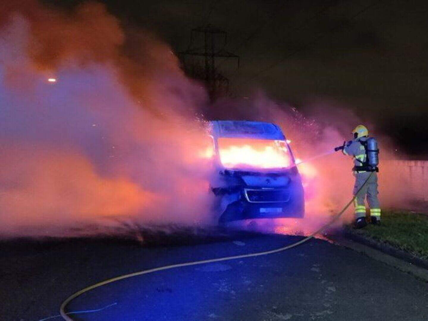 Dublin Fire Brigade rescue Mercedes-Benz E Class driver stuck on Luas ...