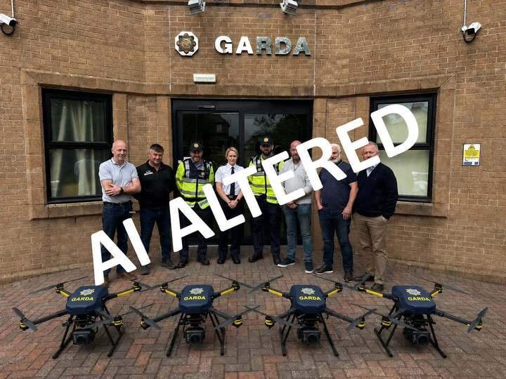 Gardai say image depicting them posing with drones for policing Donegal ...
