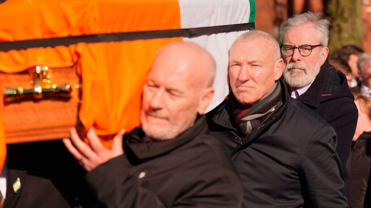 Brendan ‘Bik’ McFarlane: Ex-Sinn Fein leader Gerry Adams helps carry ...