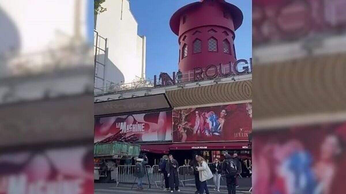 Moulin Rouge windmill sails collapse overnight in Paris | Crime World