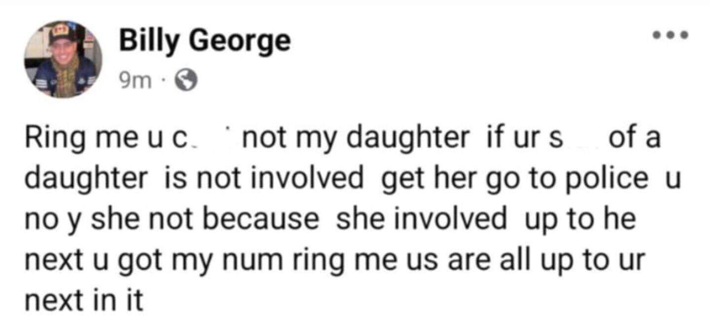 Billy George arrested again: Shocking messages allegedly posted by ...