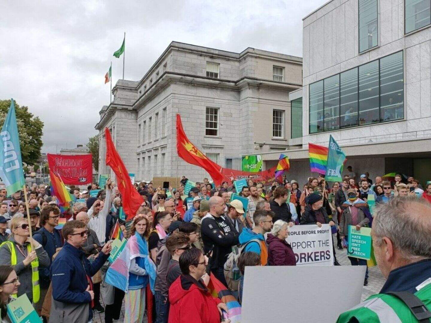 Cork library protesters face off in dramatic scenes | Crime World